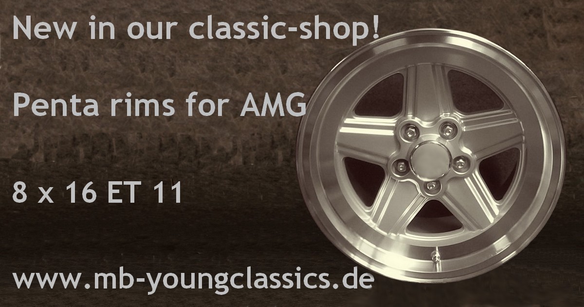 4 pcs Penta rims 8×16 ET 11 for Mercedes AMG W126, W116, W115, W114 ...